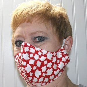 Hand Crafted | Accessories | Handmade Cloth Canada Maple Leaf Face Mask ...